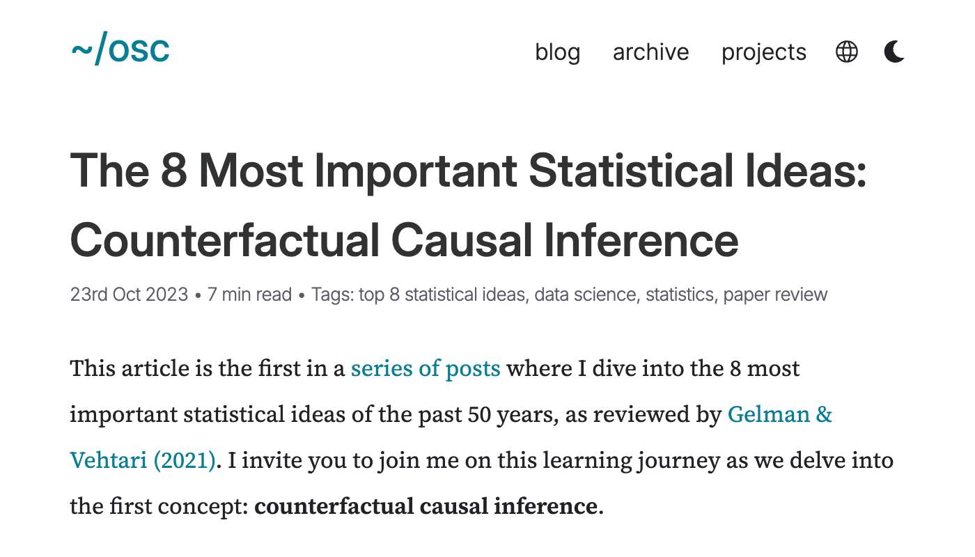The 8 Most Important Statistical Ideas: Counterfactual Causal Inference ... The 8 Most Important Statistical Ideas: Counterfactual Causal Inference ...