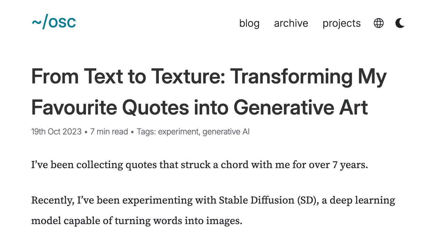 Transforming My Favourite Quotes into Generative Art • ~/osc